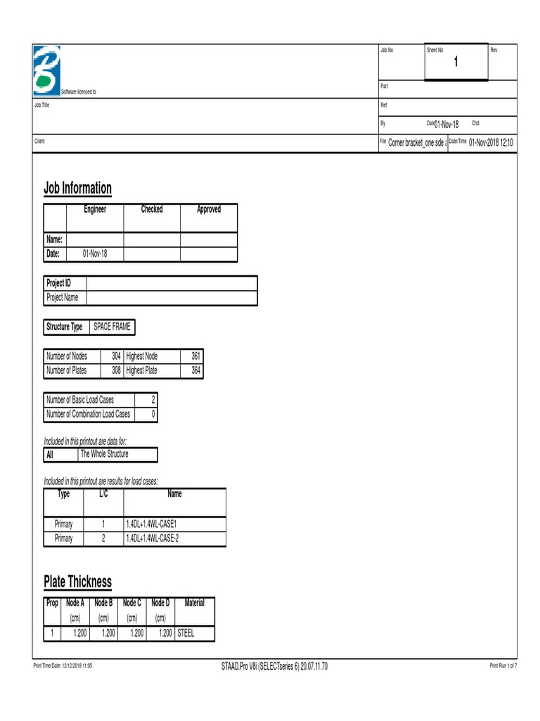 Staad Report Reference | PDF | Bending | Applied And Interdisciplinary ...