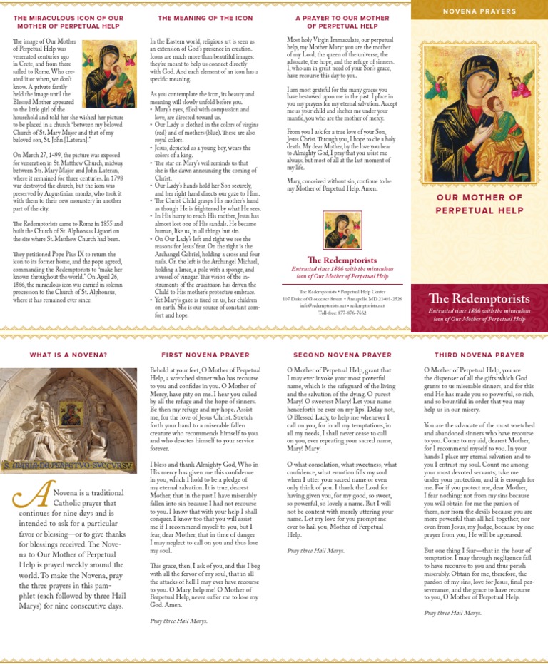 OMPH Novena Pamphlet | PDF | Icon | Mary, Mother Of Jesus
