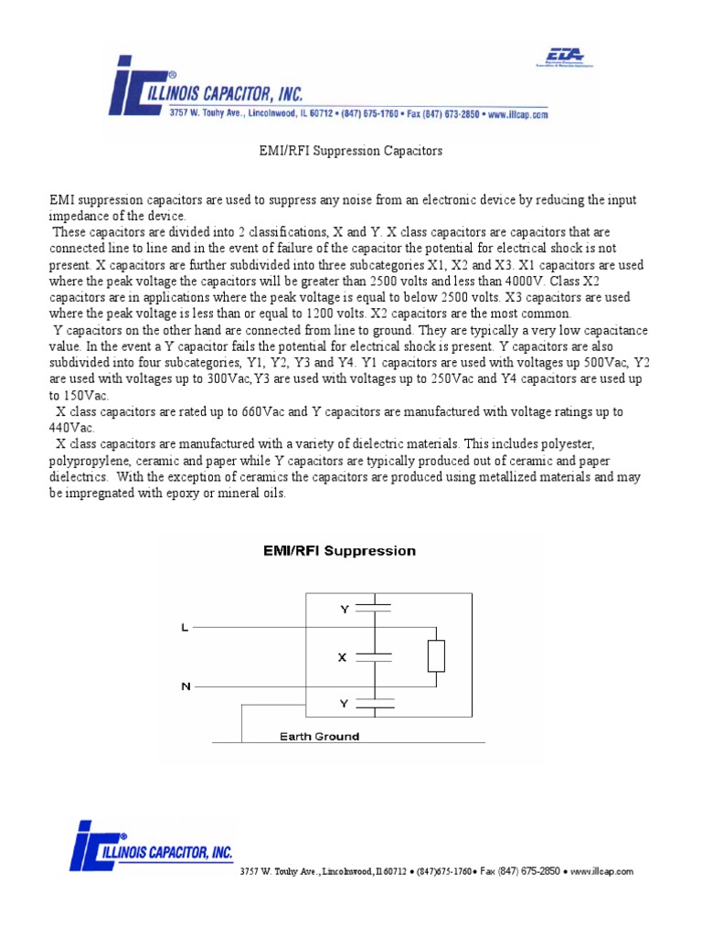 EMI - RFI - Suppression - Capacitors - Film - IEC 60384-14 International Standard PDF | PDF ...