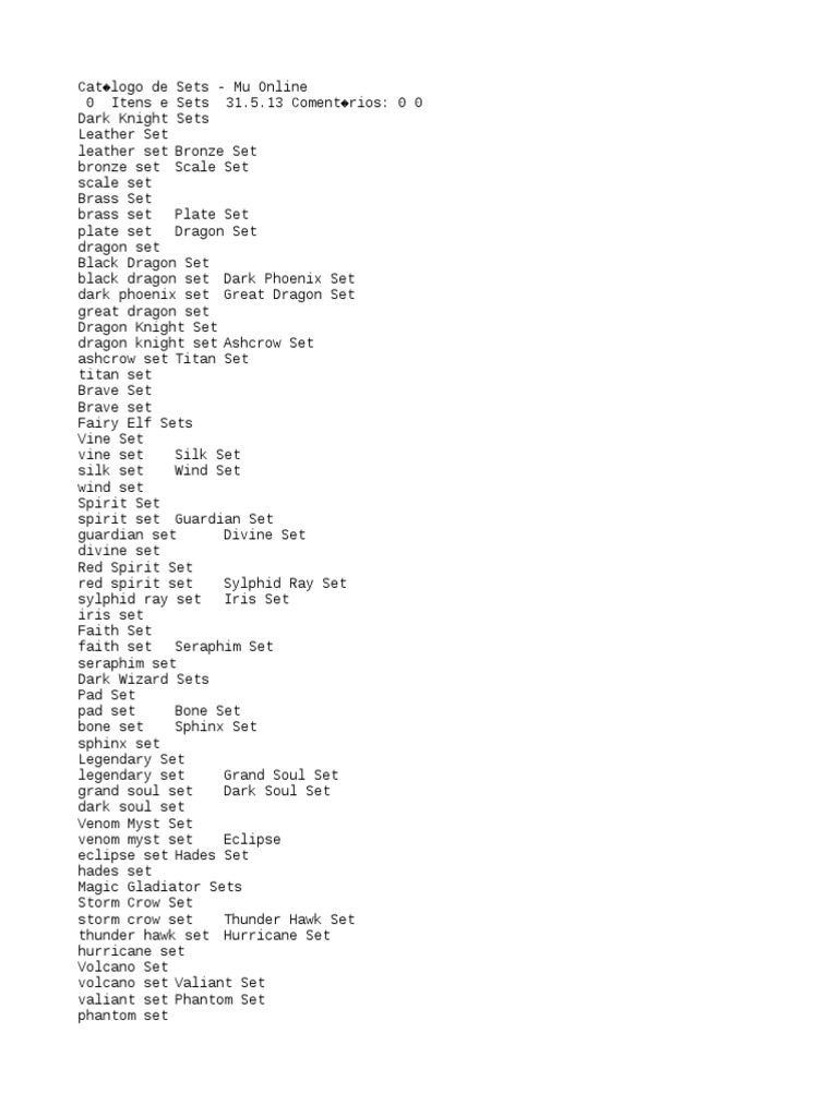 Lista de Código de Itens para Shop (NPC) 2 | PDF