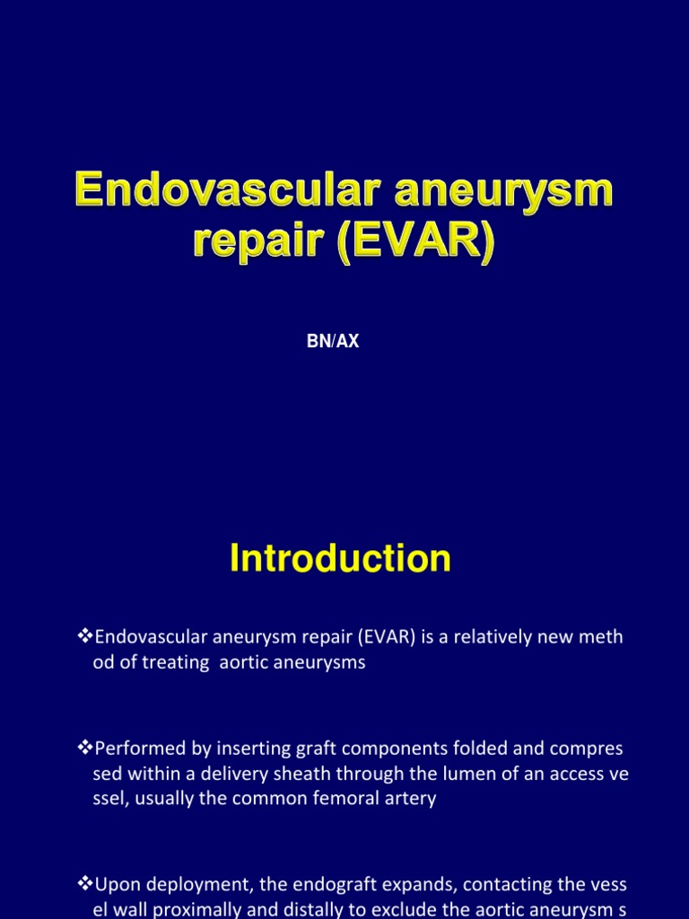 Evar | PDF | Aorta | Cardiovascular Diseases
