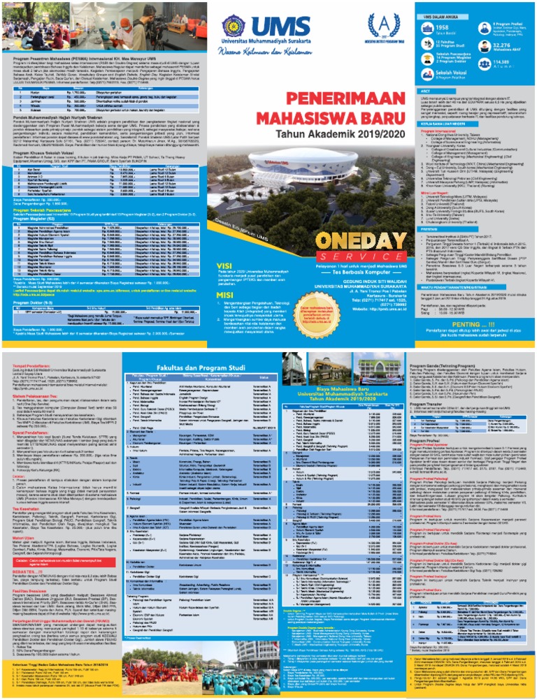 Leaflet PMB Ums 2019 22 Desember 2018 | PDF