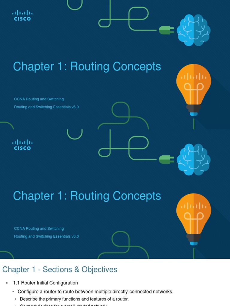 Chapter1 RoutingConcepts | PDF | Router (Computing) | I Pv6