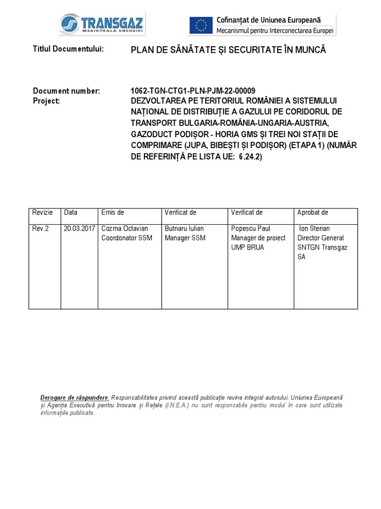 Plan Transgaz PDF | PDF