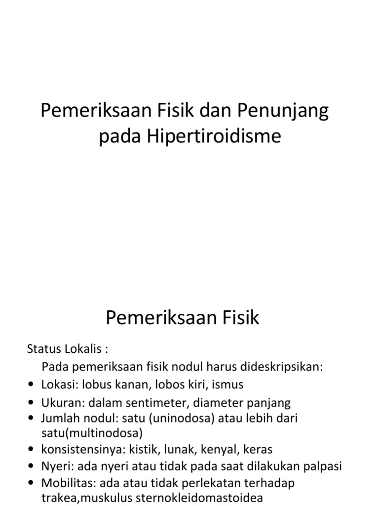 Pemeriksaan Hipertiroid | PDF