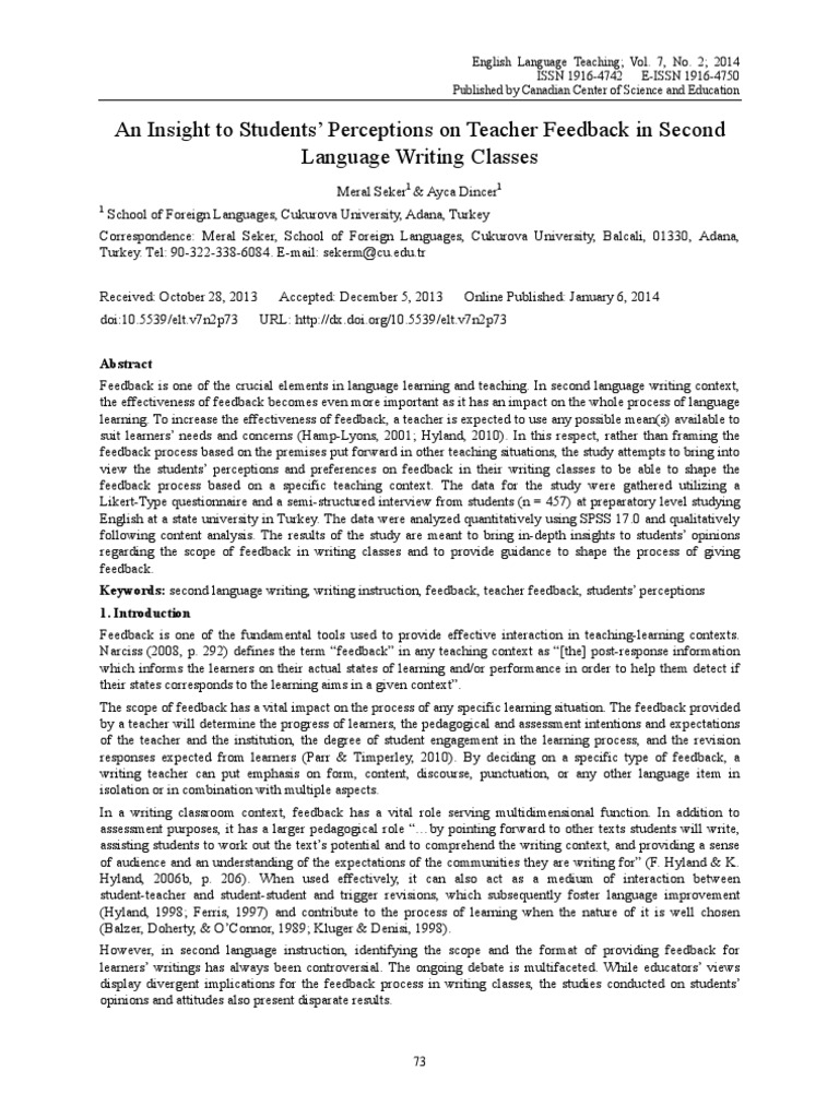 Written Feedback in Students' Writing PDF | PDF | Data Analysis ...