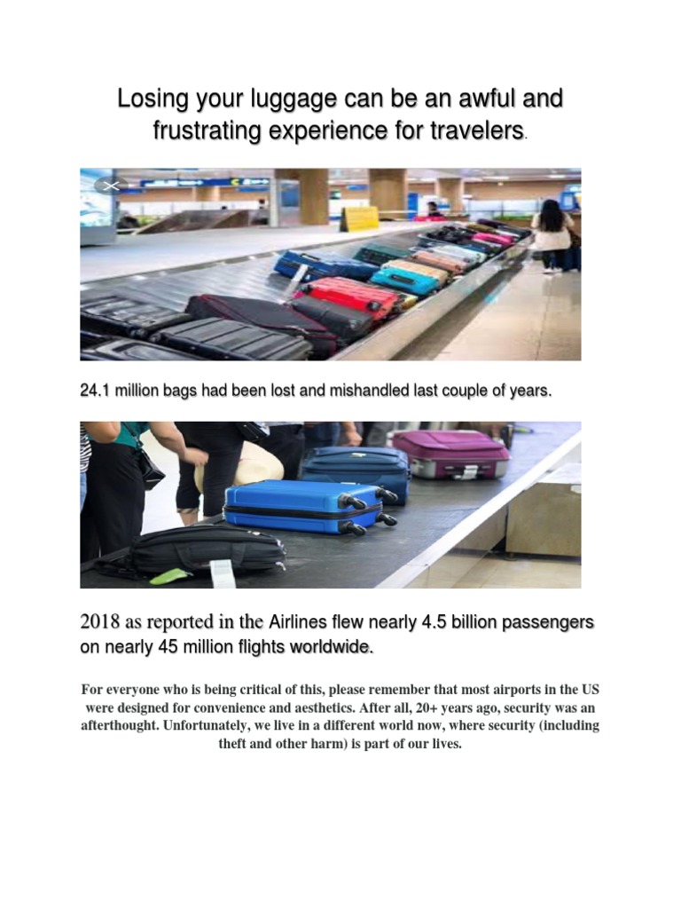 Mark Pears Gps Concept For Lost Baggage | PDF | Baggage | Mobile App