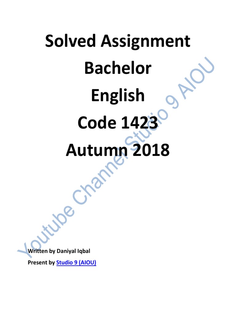 Assignment 1423 2 | PDF | Love