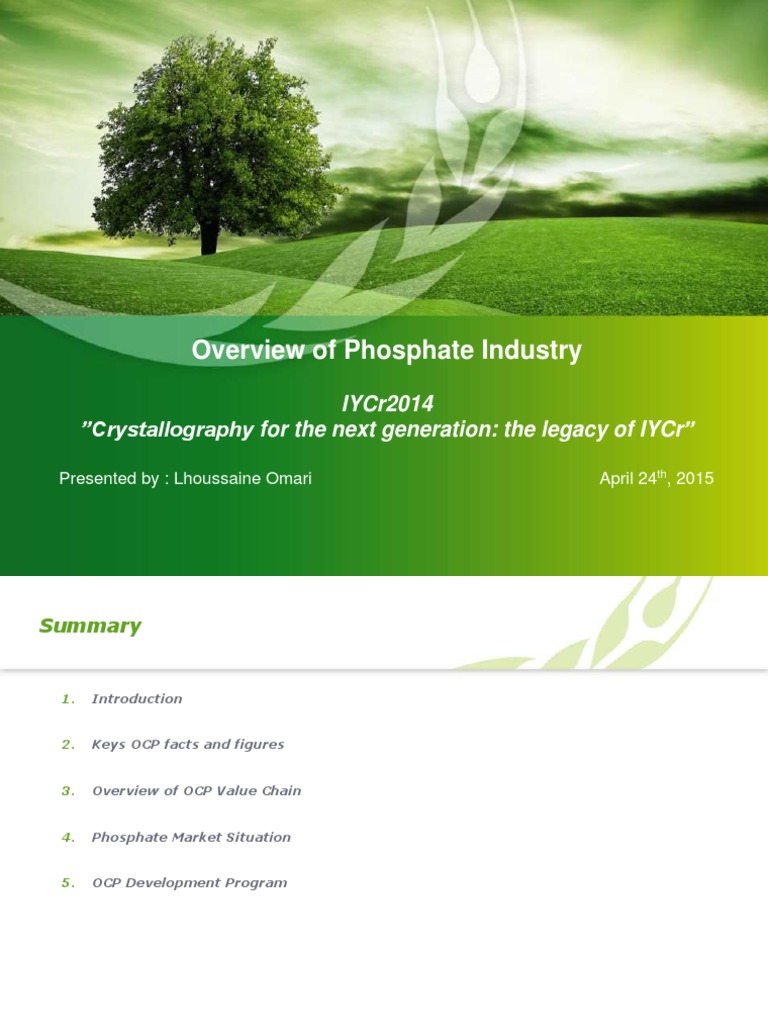 OCP Facts & Figures 2015 PDF | PDF | Fertilizer | Chemical Substances