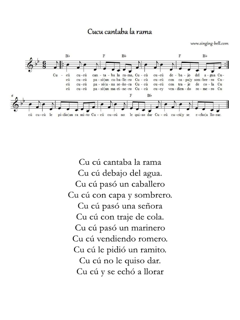 Cucu Cantaba La Rama | PDF