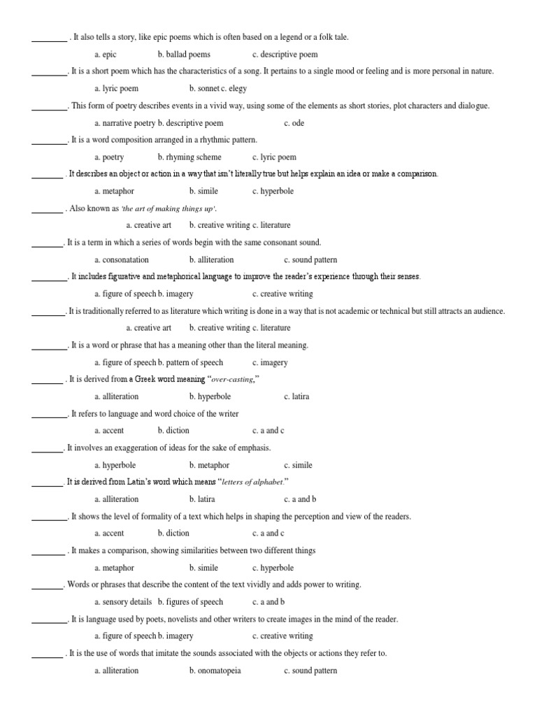 Creative Writing Reviewer | PDF | Poetry | Narrative