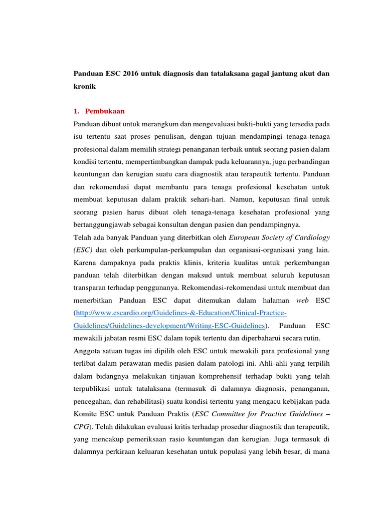 Panduan ESC 2016 - Diagnosis Dan Tatalaksana Gagal Jantung Akut Dan ...