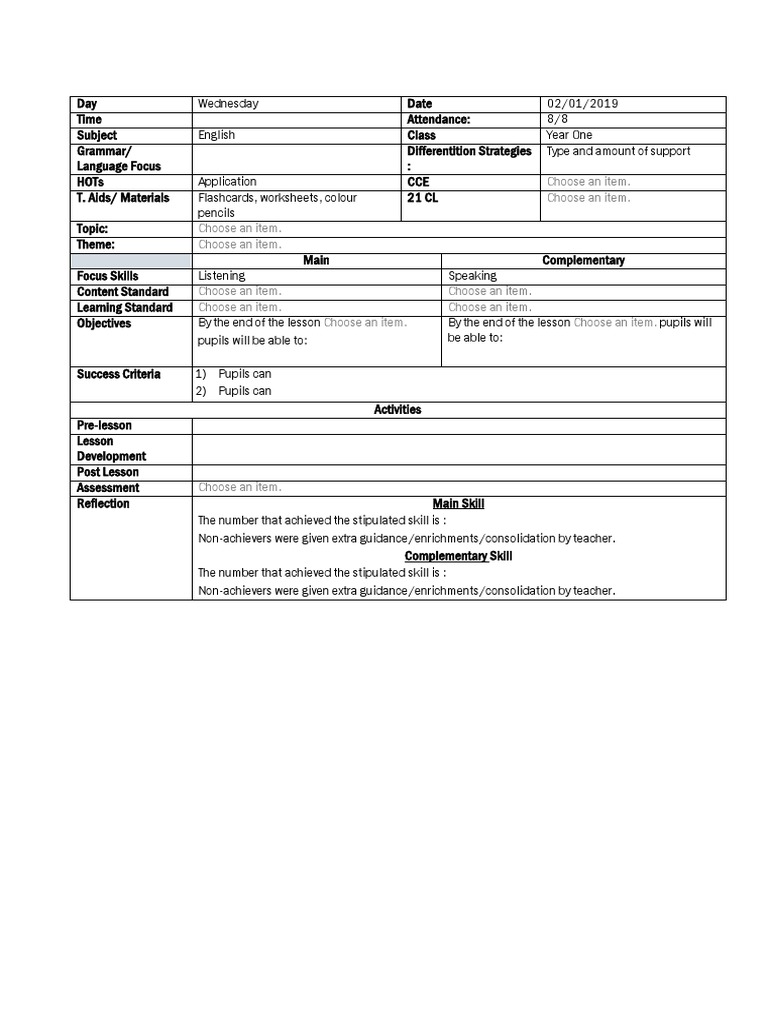 2019 LP Template YR1 YR2 YR3 | PDF