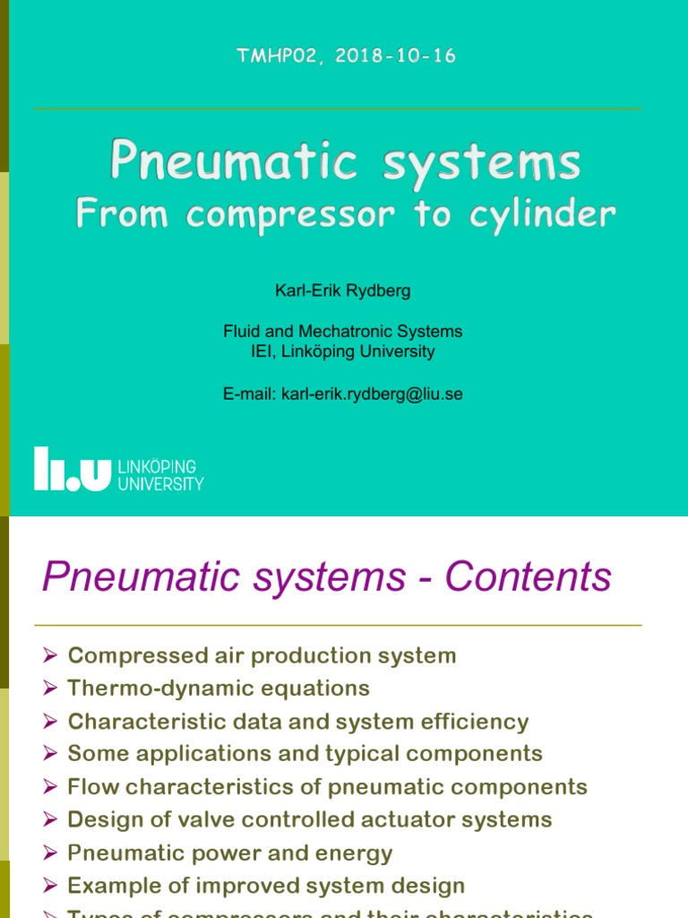 Lecture10 11 Pneumatics | PDF | Energy Technology | Statistical Mechanics