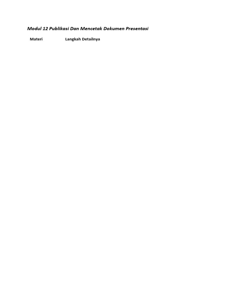 Panduan Publikasi dan Cetak Presentasi | PDF