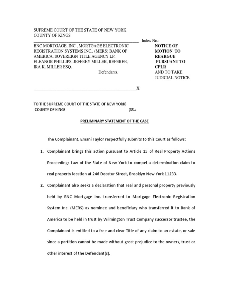 23 Motion To Compel Determination 246 Decatur Street Eleanor Phillips ...