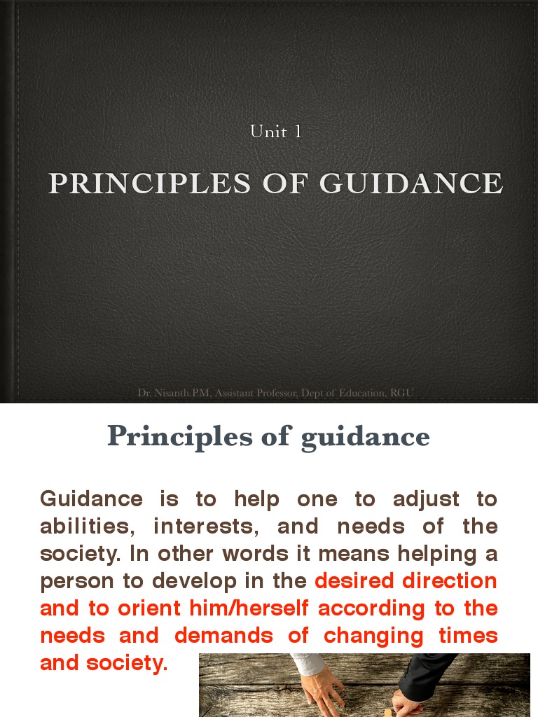 Principles of Guidance | PDF | Evaluation | Behavioural Sciences