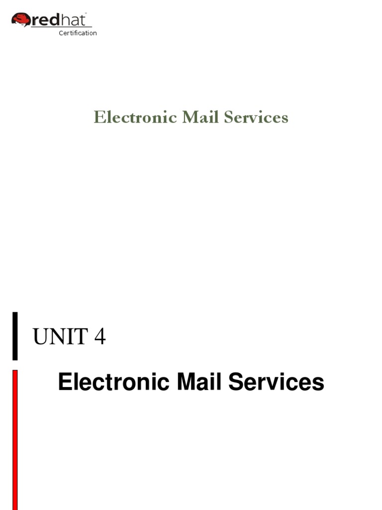 04 Electronic Mail Services | PDF | Internet Standards | Telecommunications
