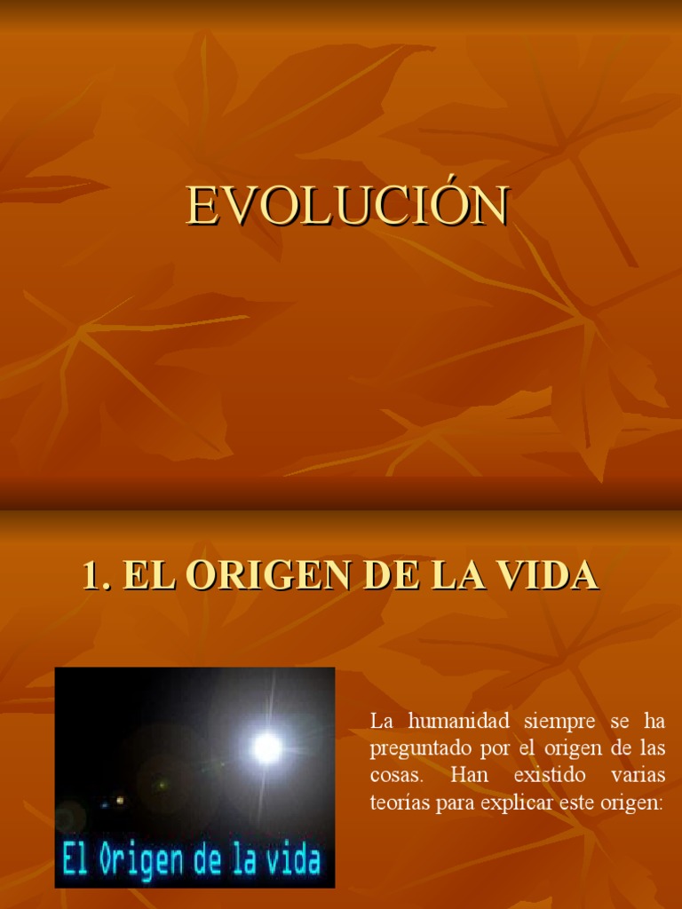 Origen de La Vida | PDF | Evolución | Seleccion natural