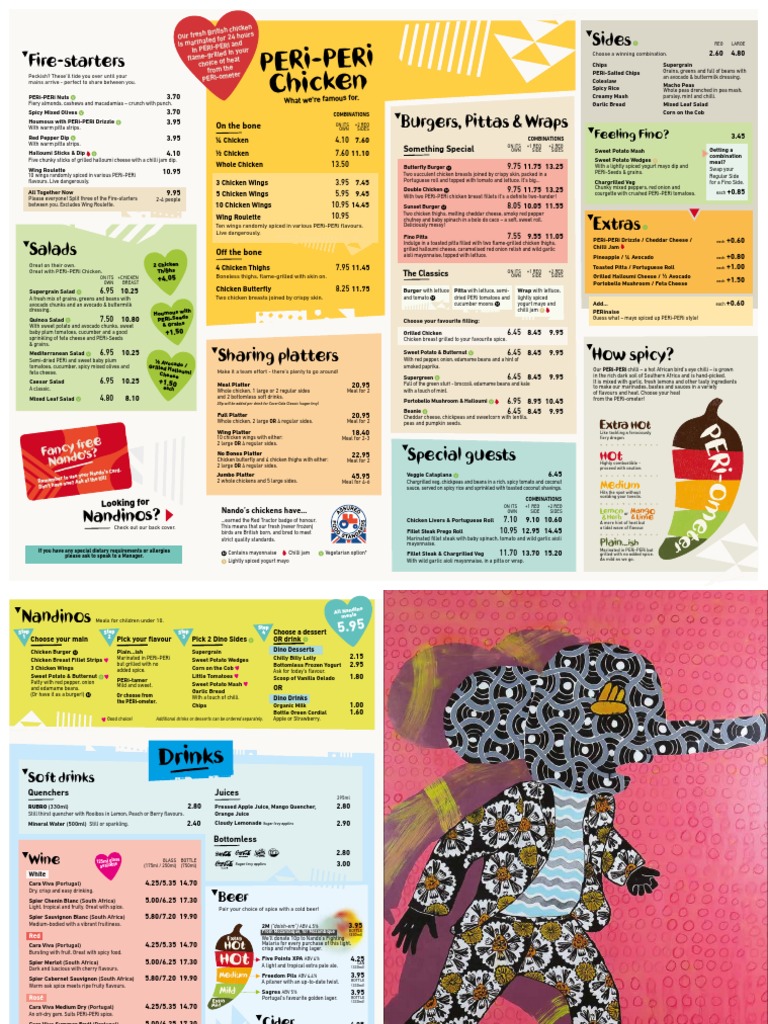 Nando's PDF UK Menu January2019 | PDF | Salad | Cider