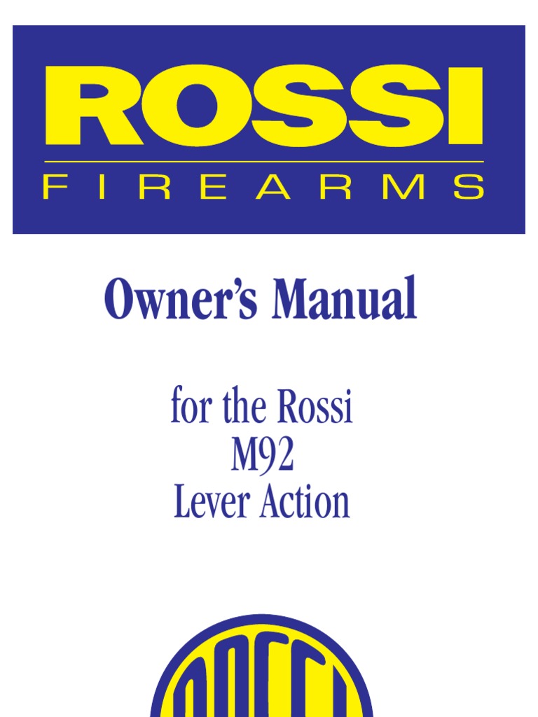 Rossi Manual M92 | Cartridge (Firearms) | Gun Barrel
