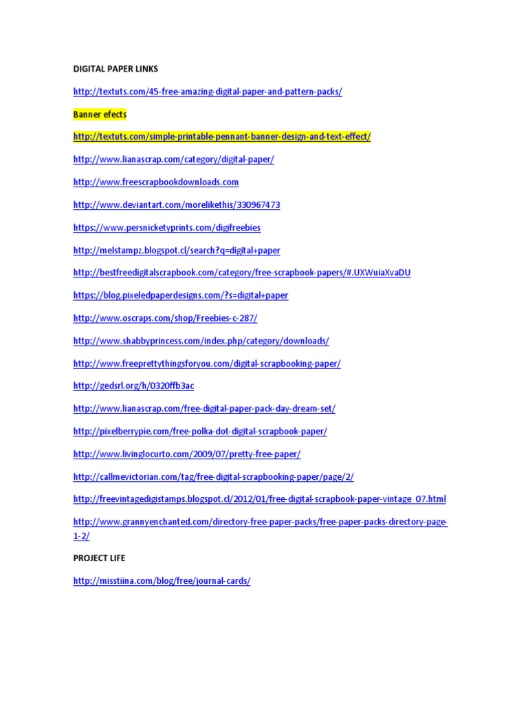 Banner Efects: Digital Paper Links | PDF