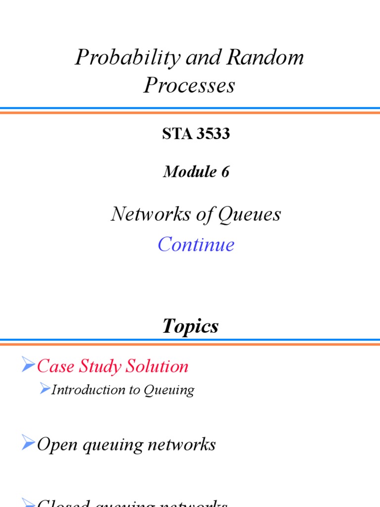 Case Study Solution - Network of Queues | PDF | Computer Science ...