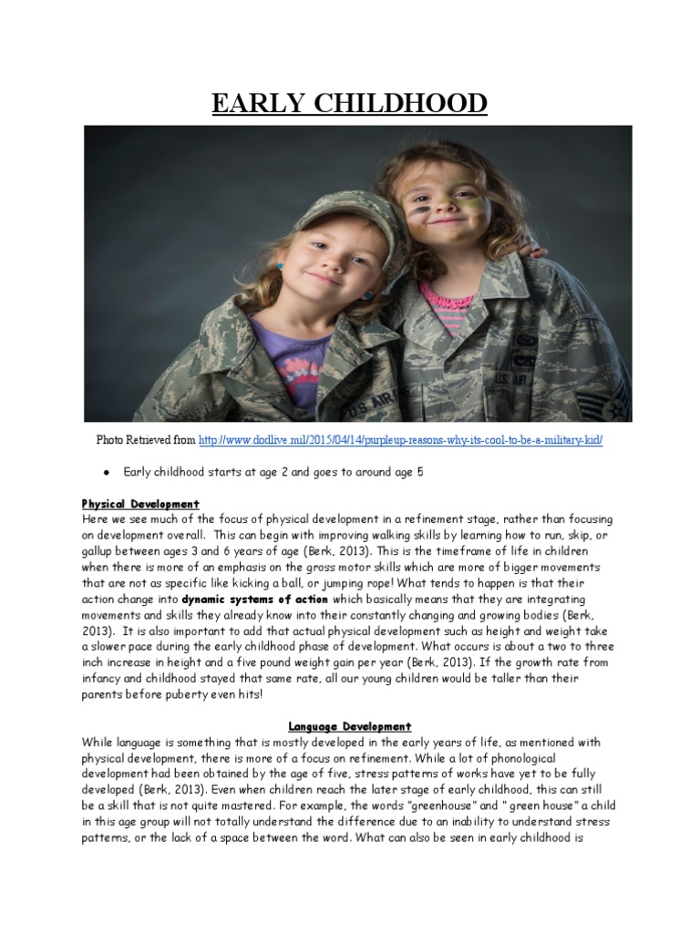 Early Childhood Final | PDF | Childhood | Emergence