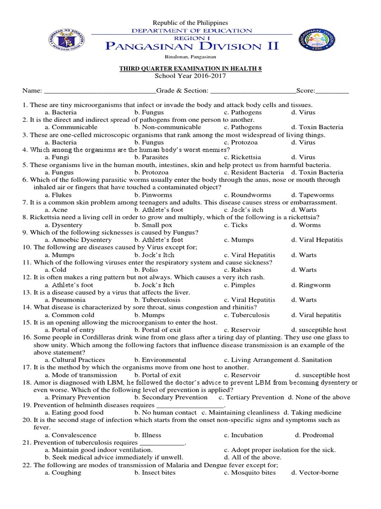 HEALTH 8 3rdquarter | Download Free PDF | Infection | Common Cold