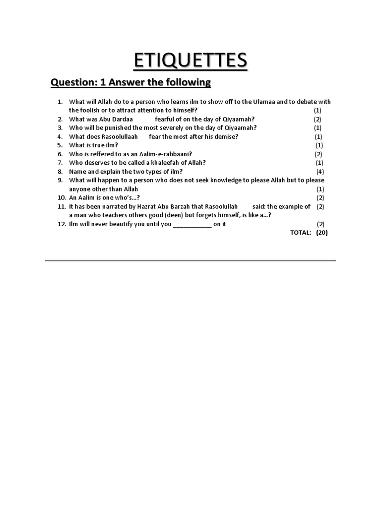 Etiquettes: Question: 1 Answer The Following | PDF