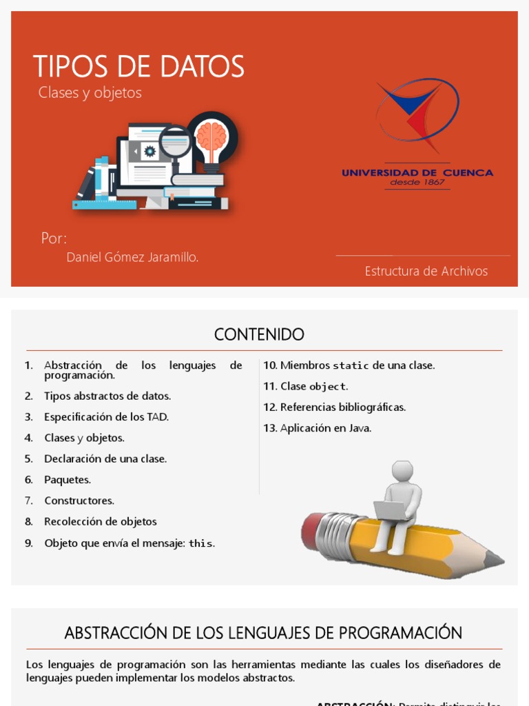 Tipos de Datos Clases PDF | PDF | Objeto (informática) | Clase (Programación informática)