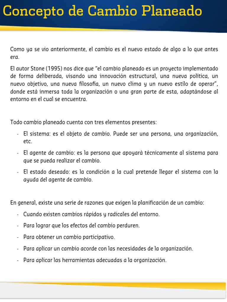 Concepto Cambio Planeado | PDF
