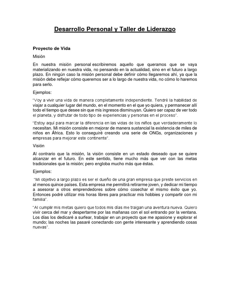 Desarrollo Personal y Taller de Liderazgo | PDF | Liderazgo | Motivación