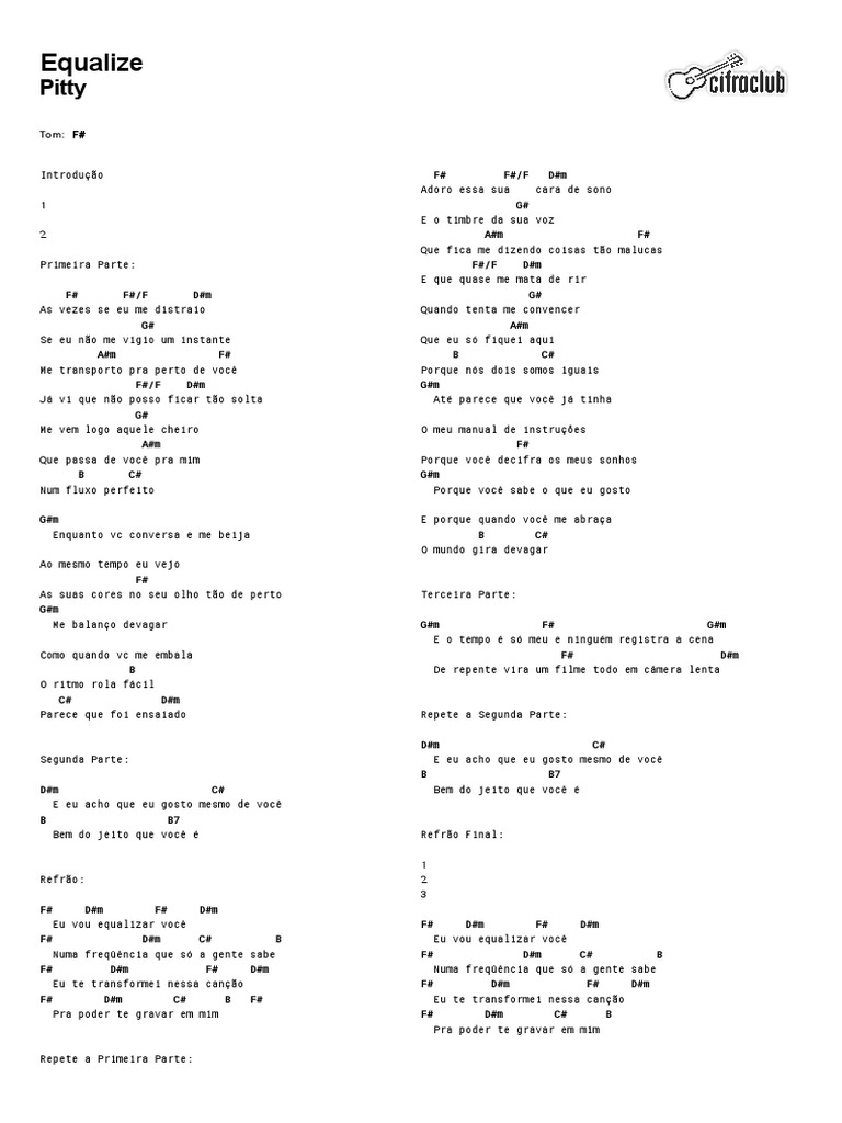 Cifra Club - Pitty - Equalize | PDF | Música Gravada | Entretenimento ...