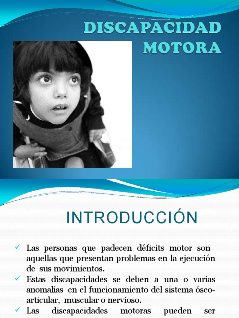 Discapacidad Motora | PDF | Parálisis cerebral | Escoliosis