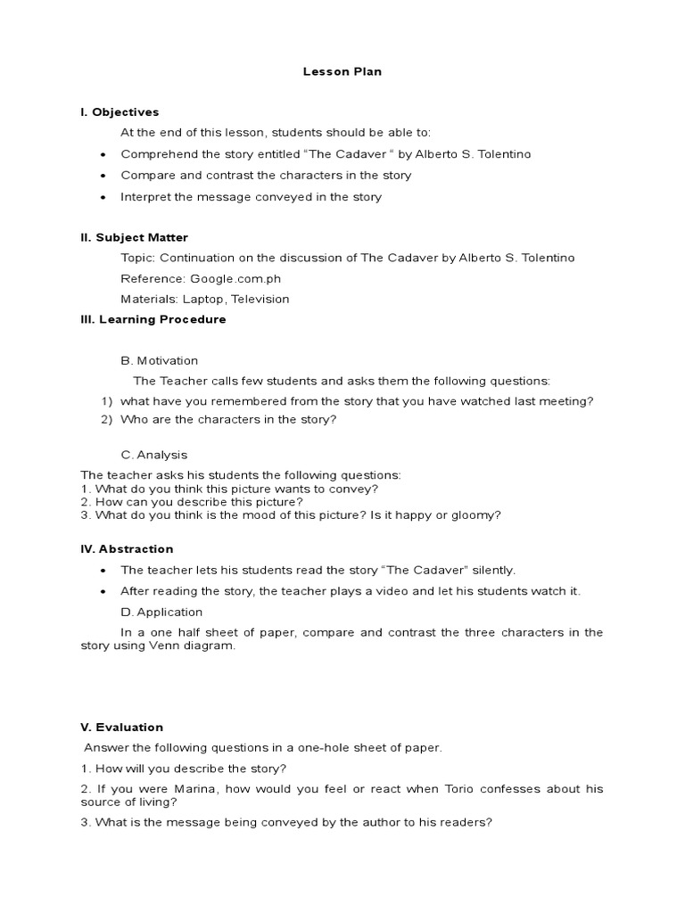 Lesson Plan | PDF