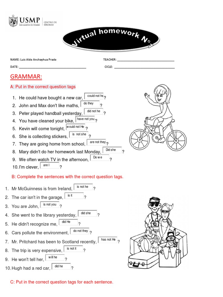 Homework n.1 Interm. 4,5 | PDF | Sentence (Linguistics)