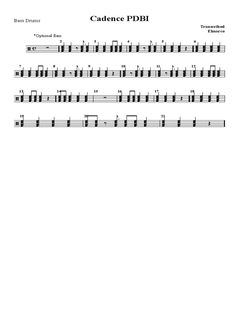 Mars Cadence - Bass Drums | PDF