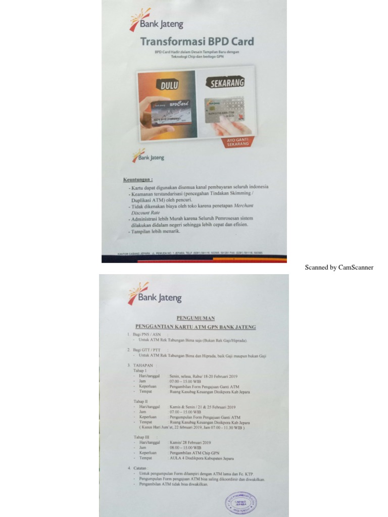 Pengumuman Ganti ATM | PDF