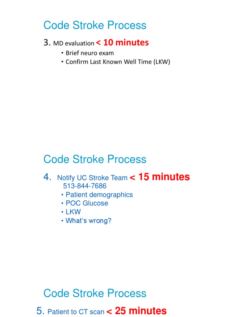 Code Stroke Process | PDF | Stroke | Clinical Medicine
