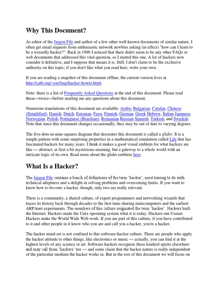 Why This Document? | PDF | Hacker Culture | Computer Programming