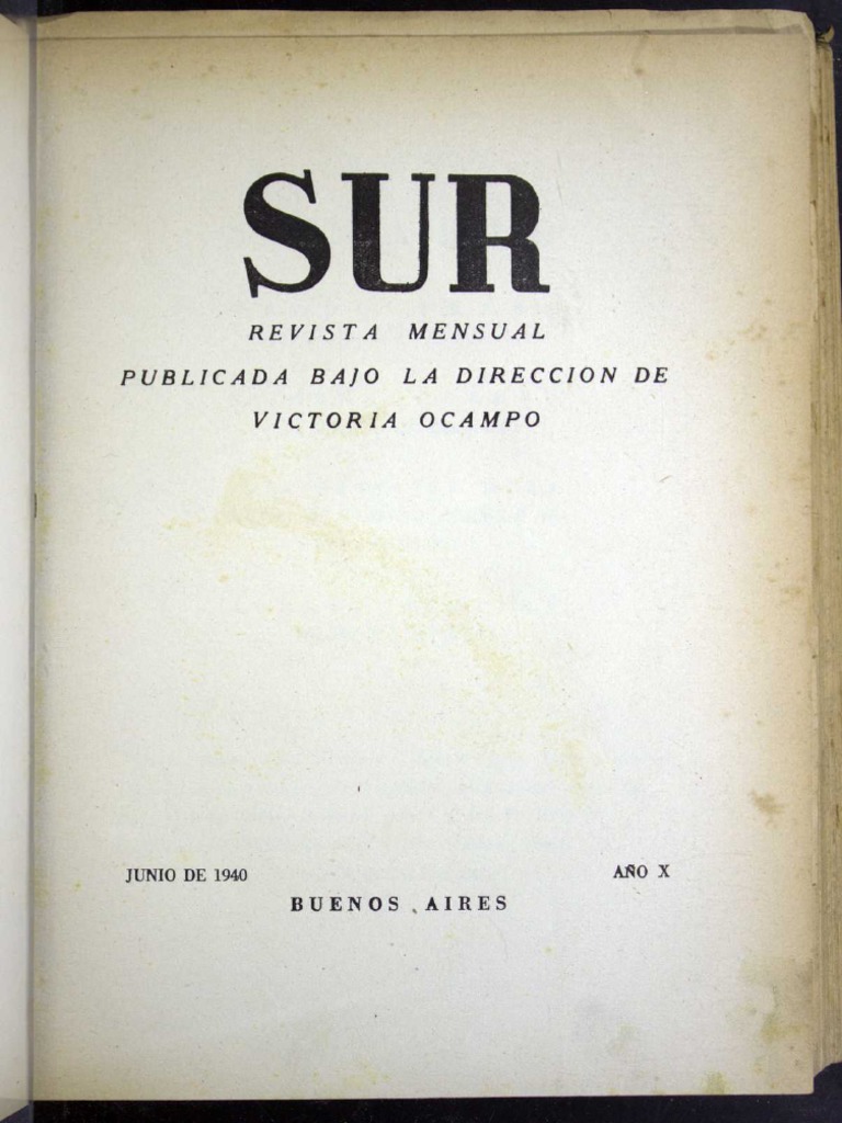 Revista Sur - Año 8, Nro. 69 (May. 1938) | PDF
