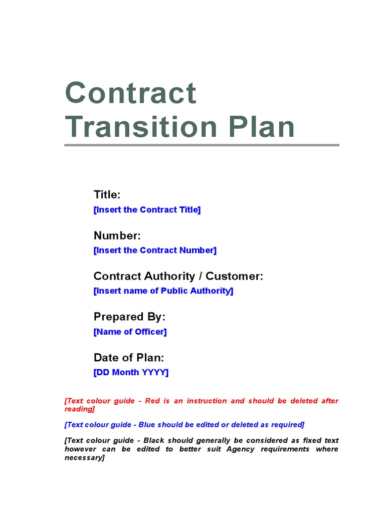Gs Contract Transition Plan | Risk | Emergency Management