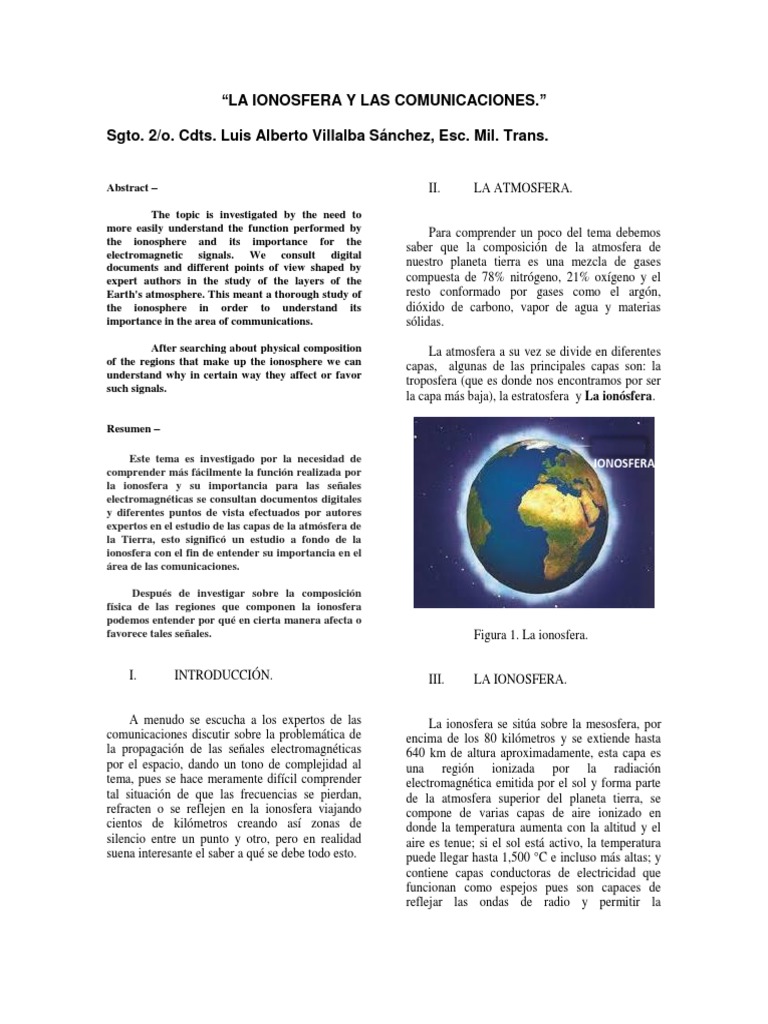 La Ionosfera y Las Comunicaciones (E.m.t.) PDF | PDF | Ionosfera | Aurora