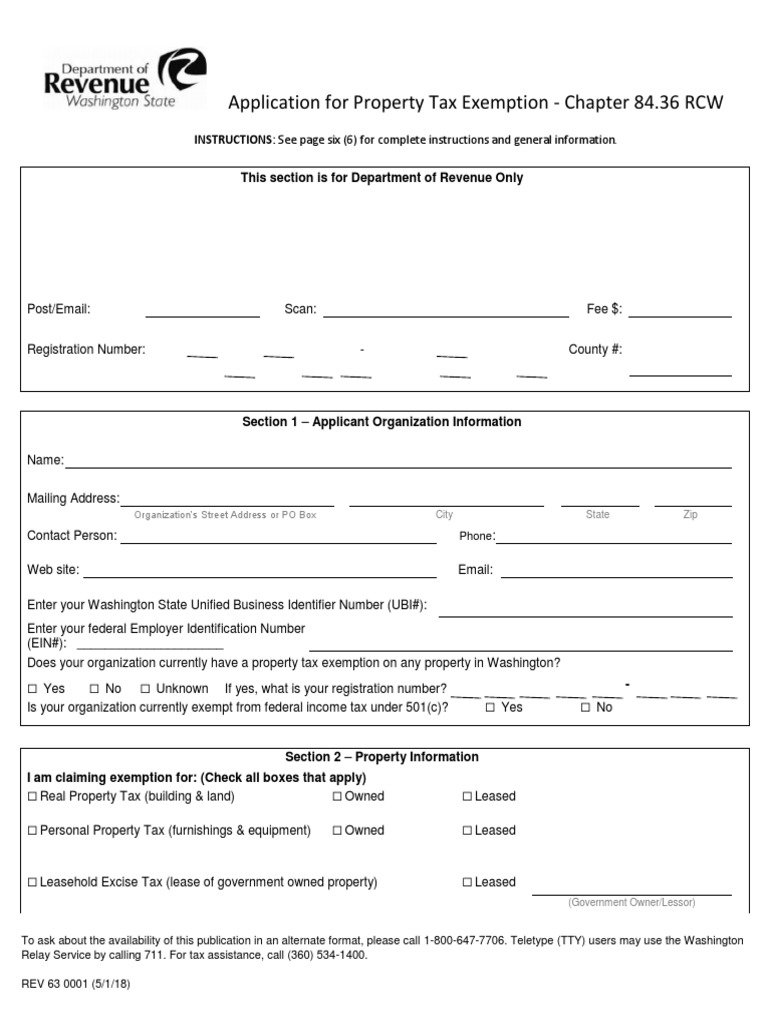 Property Tax Exemption Form | PDF | Nonprofit Organization | Tax Exemption