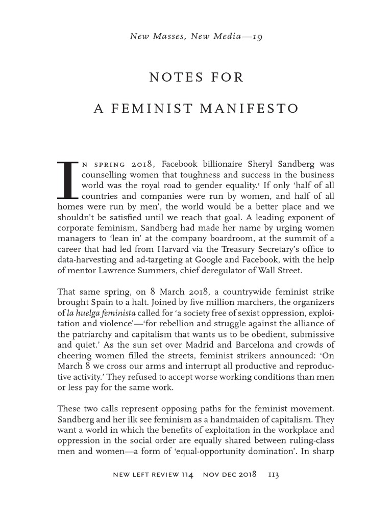 A Feminist Manifesto for the 99% | PDF | Capitalism | Feminism