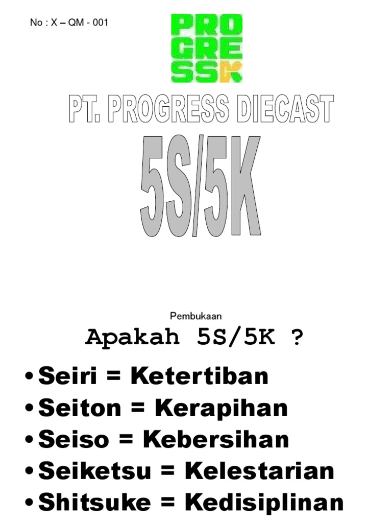 Penerapan 5S untuk Lingkungan Kerja Optimal | PDF | Karier & Perkembangan