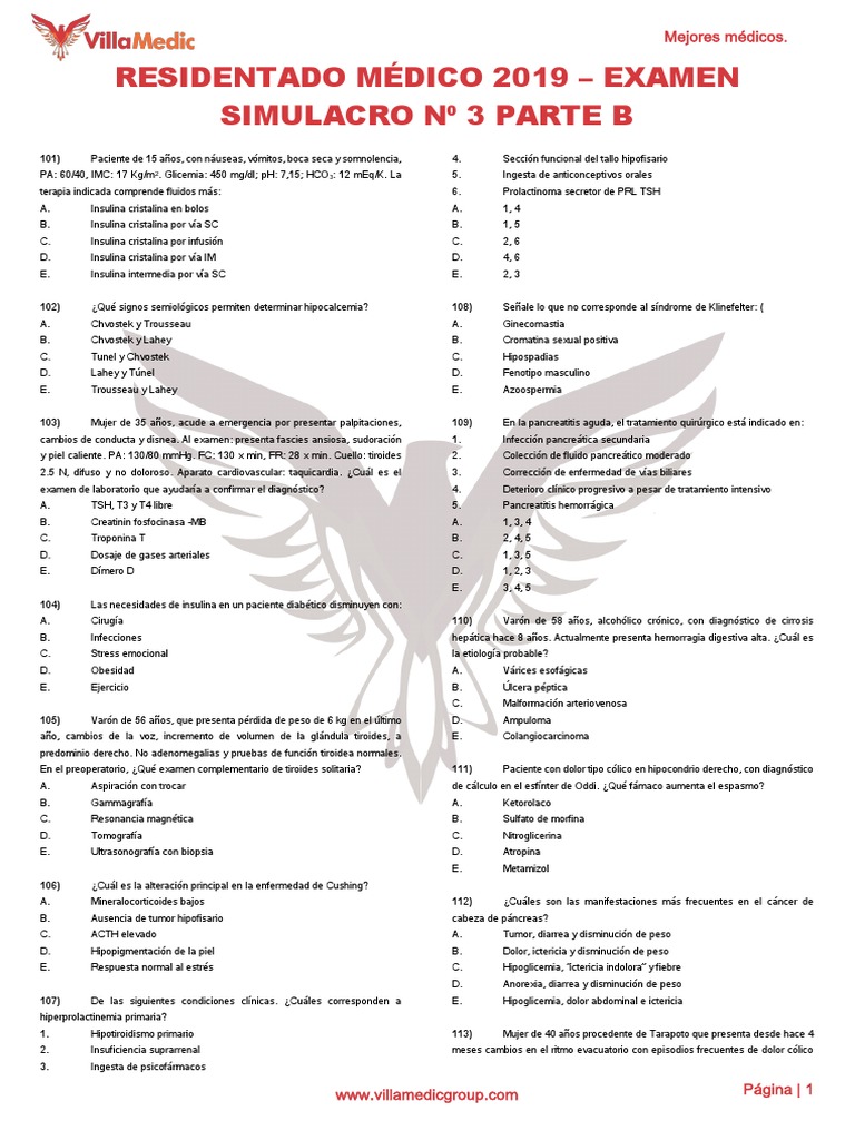 RM 19 - Examen Simulacro 3 B | PDF | Antígeno específico de la próstata | El embarazo