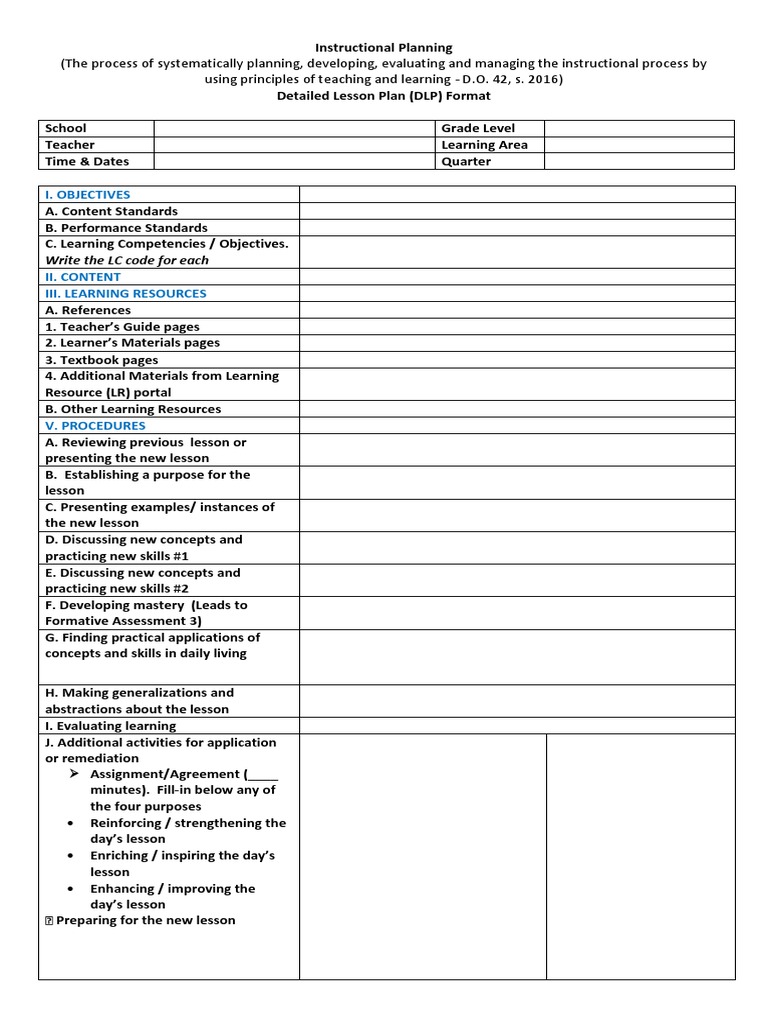 DLP Format | PDF | Learning | Lesson Plan
