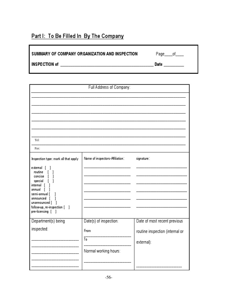 GMP Inspection Checklist - قائمة المراجعة (GMP) | Sterilization ...